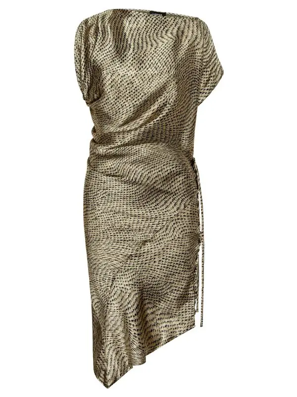 LAHIVE Gilded Venom Bias Dress - Gold/black
