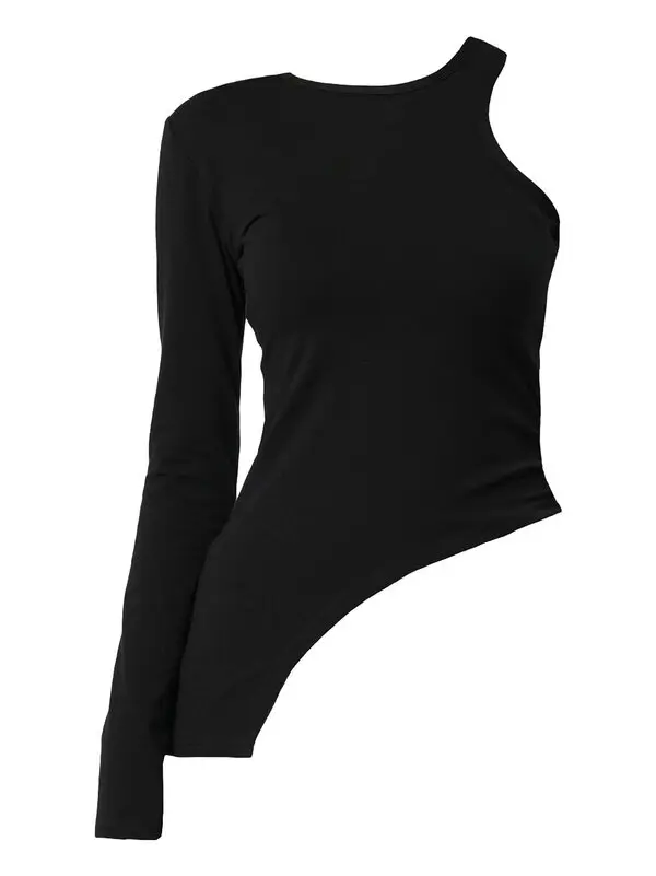 METAMORPHOZA Asymmetrical One-sleeve Top - Black