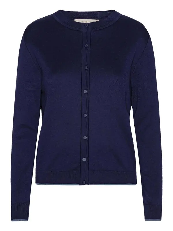 GROBUND Rine Knit Cardigan - Blue