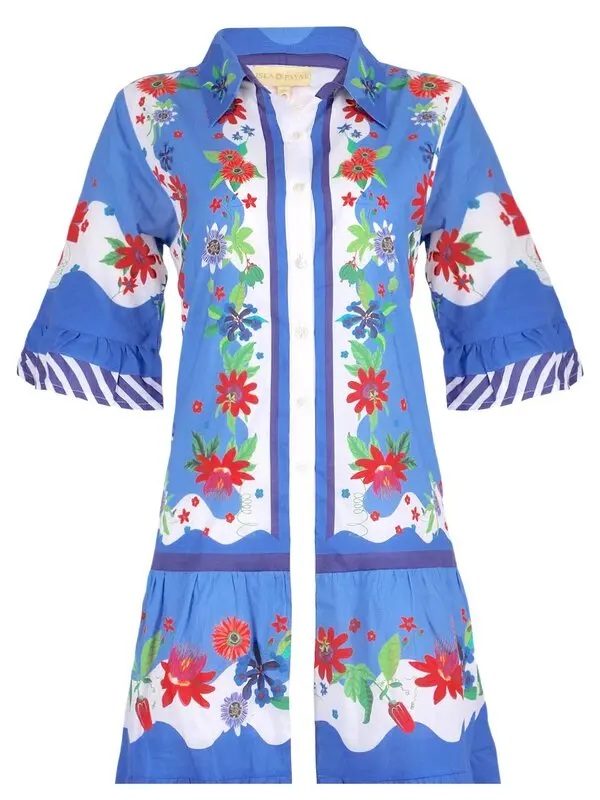 ISLAPAYAL Lisbon Mini Shirt Dress - Blue