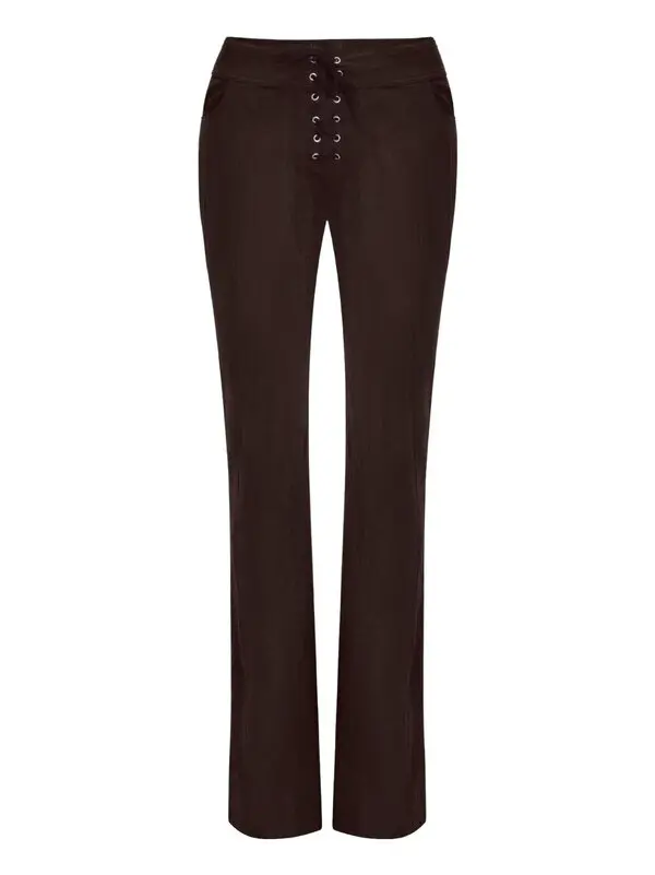 OW Zelda Faux Suede Pants - Brown