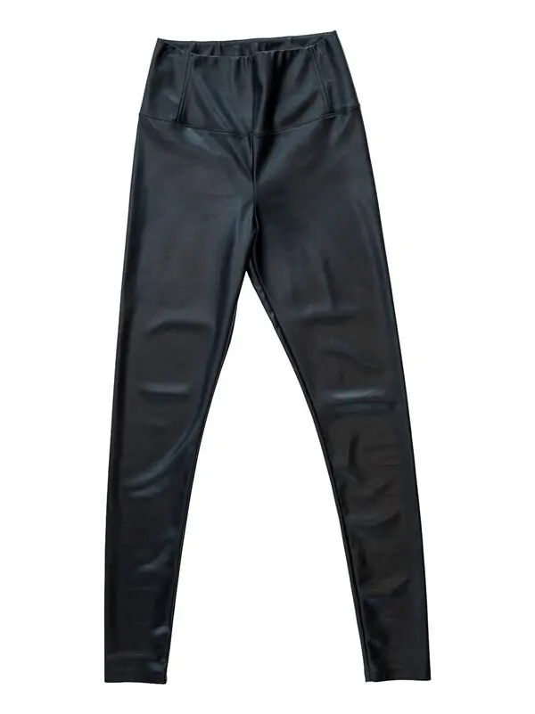 CIRCULAR PATH Vegan Leather Legging Tall - Black