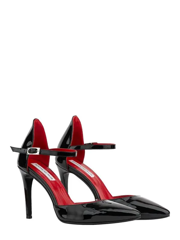 ROSAMUND MUIR LONDON Lumina Patent Leather Heels - Black