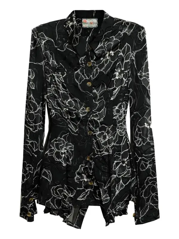 MAISON DE HOE Layered Button Down Shirt - Black