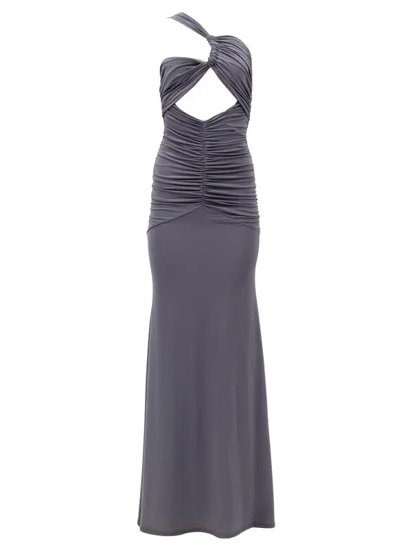 FOREVER YOUNG THE LABEL Salma Maxi Jersey Gown - Silver