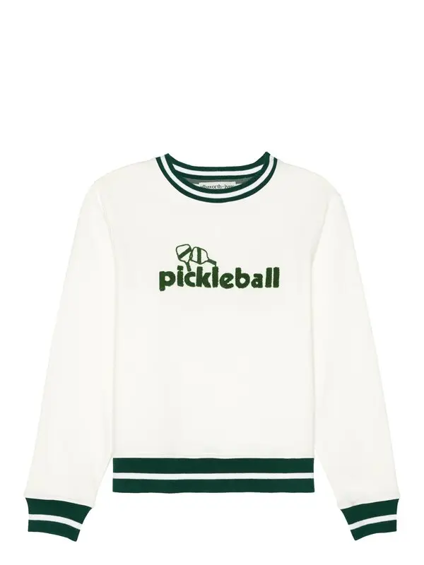 ELLSWORTH + IVEY Elle Pickleball Paddle Sweatshirt - White