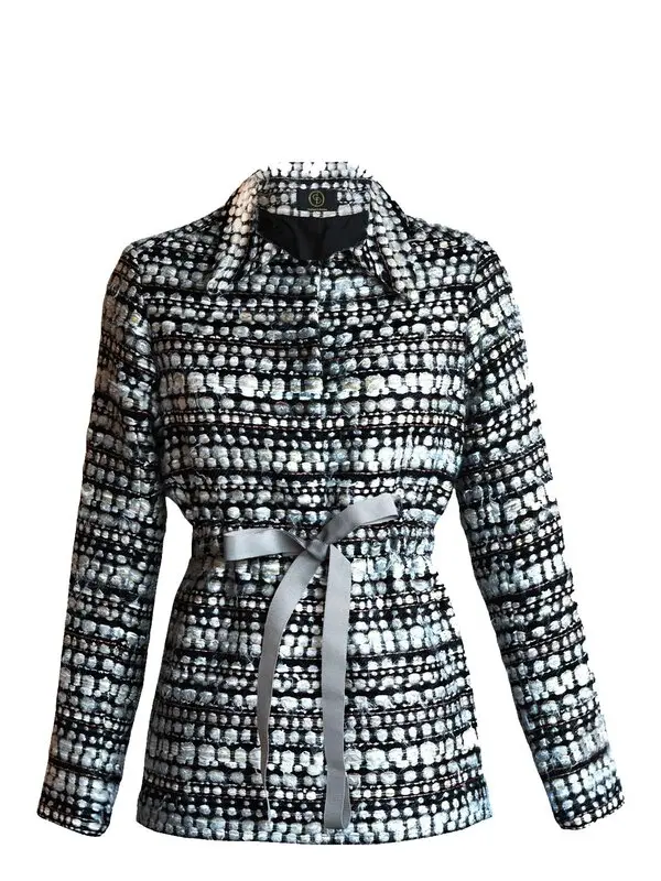 GEEGEE COLLECTION Penelope Handwoven Jacket - Grey/white