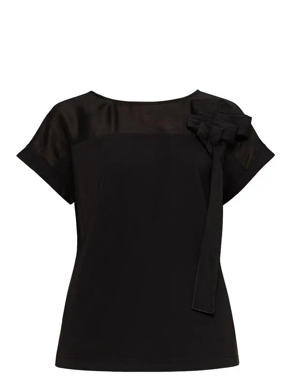 NISSA Bow-detail Top - Black