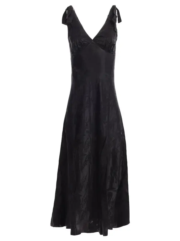 TRAFFIC PEOPLE Floral Grace Maxi Dress - Black