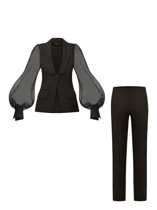 TIA DORRAINE J'adore Tailored Pant Suit - Black