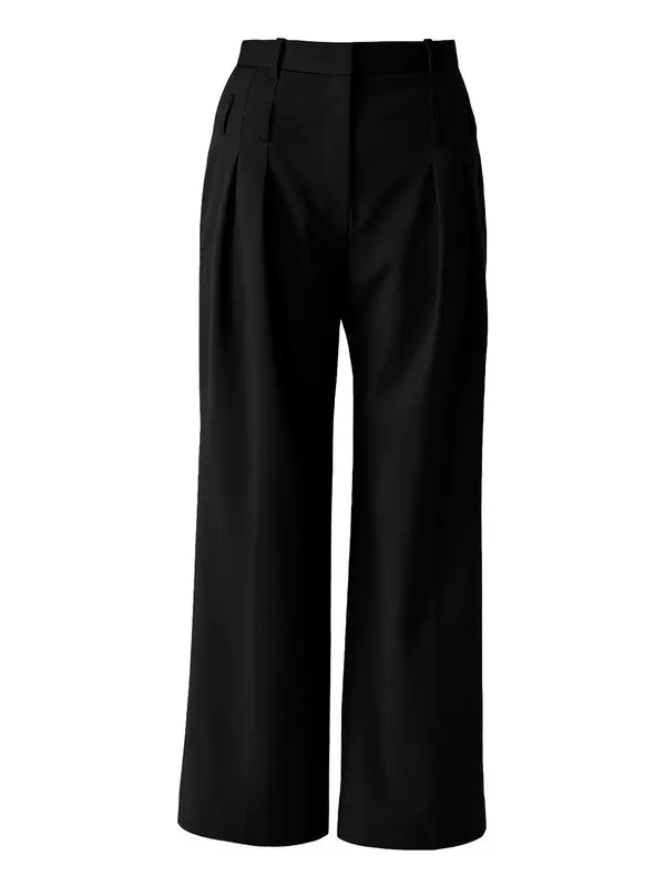 ATS THE LABEL Alora Double Belted Wide-leg Pants - Black
