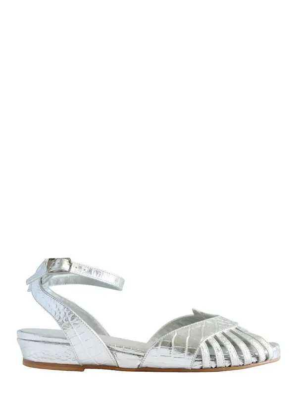 TERRY DE HAVILLAND Margaux Kitty Sandal - Silver
