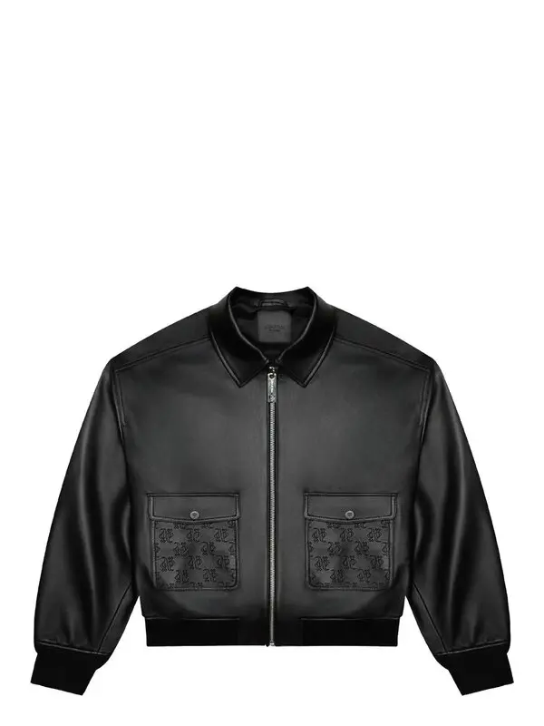 Place Of Ëlms Shungite Leather Jacket - Black