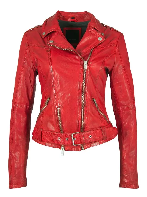 Mauritius Wild Rf Leather Jacket - Red