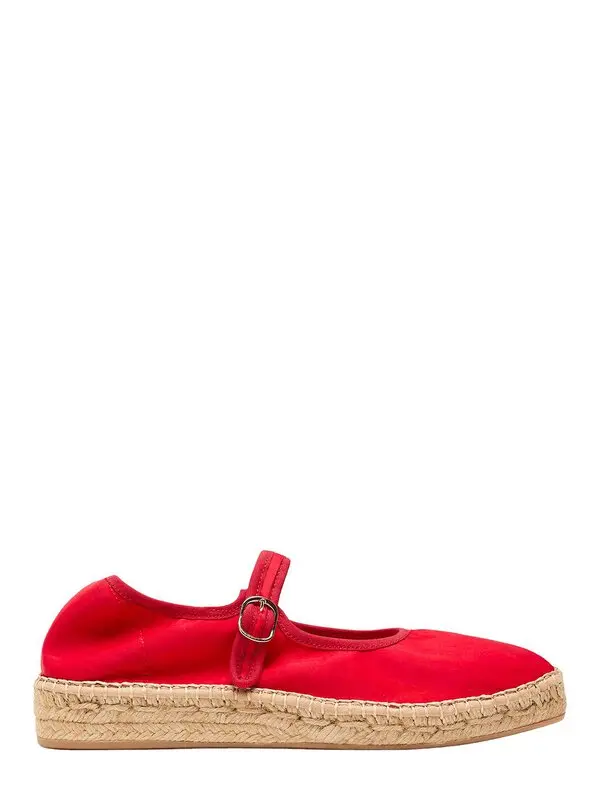 NAGUISA Peonia Mary Jane Espadrilles - Red