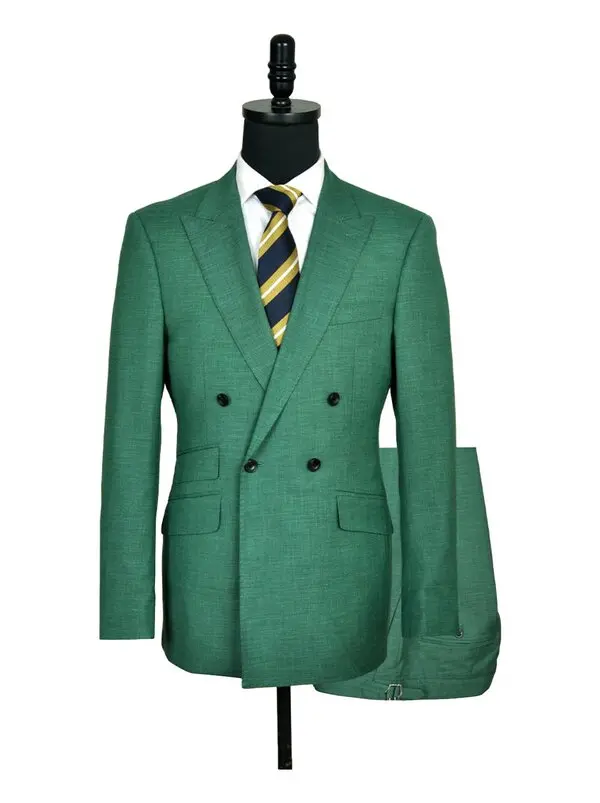 DAVID WEJ Aldo Double Breasted Suit - Green