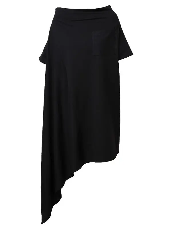 METAMORPHOZA Asymmetrical Loose Dress - Black