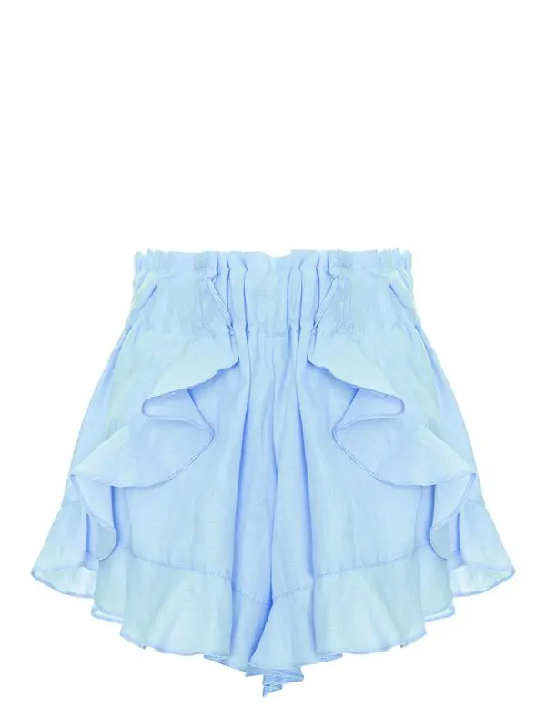 UNDERFLIRTY Flirty Linen Shorts - Blue