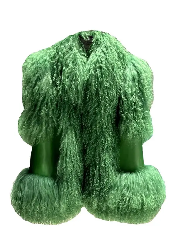 MADELEINE SIMON STUDIO Ferdinand Sheepskin Vest With Fur - Green