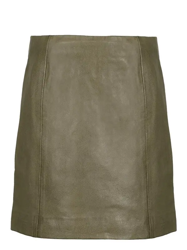 FREAKY NATION Leather Mini Skirt - Green