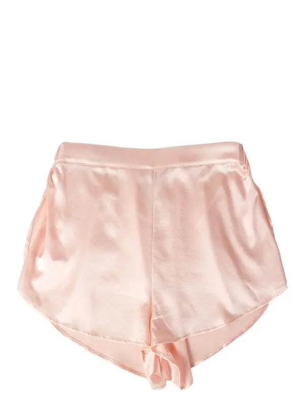 SOFT STROKES SILK Pure Mulberry Silk Petal Shorts - Pink