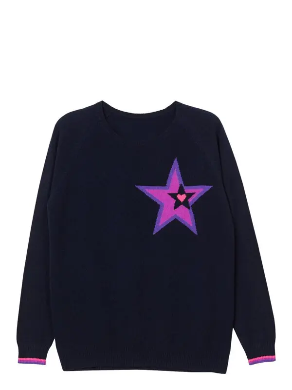 COVE Cashmere Star Jumper - Blue