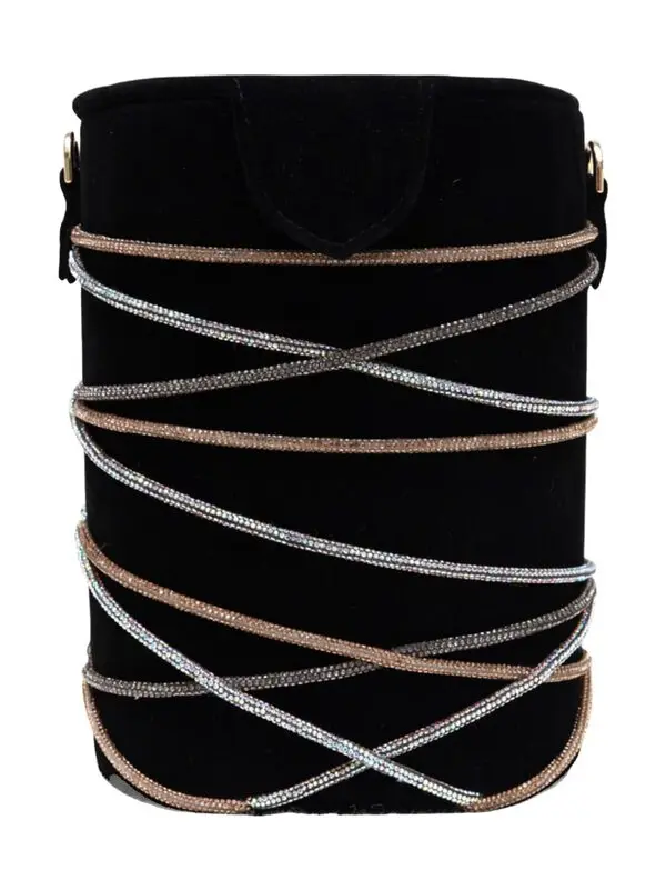 SIMITRI Knotty Bucket Bag - Silver/black/gold