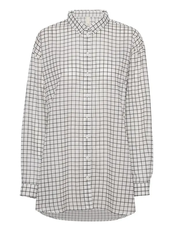 GROBUND The Luna Checkered Shirt - White