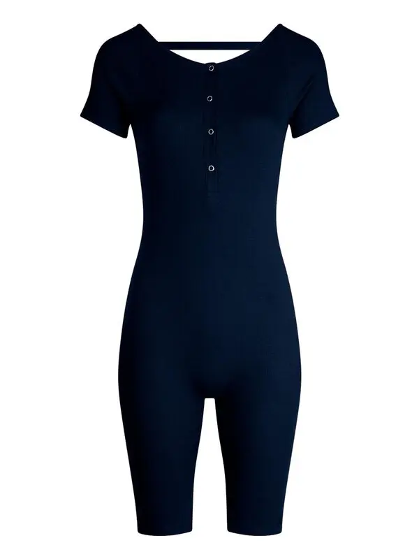 THE KOOZY Julie Short Sleeve One-piece - Blue