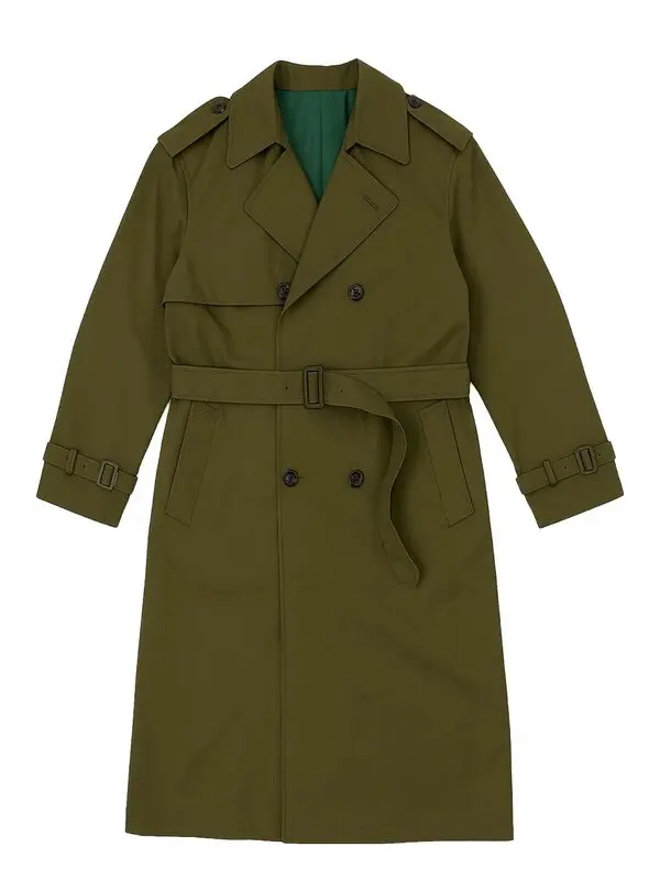 ÉCLECTIQUE Olive Trench Coat - Green