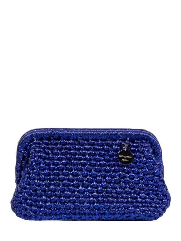 SPRINGMOONATELIER Metallic Crochet Handbag - Blue