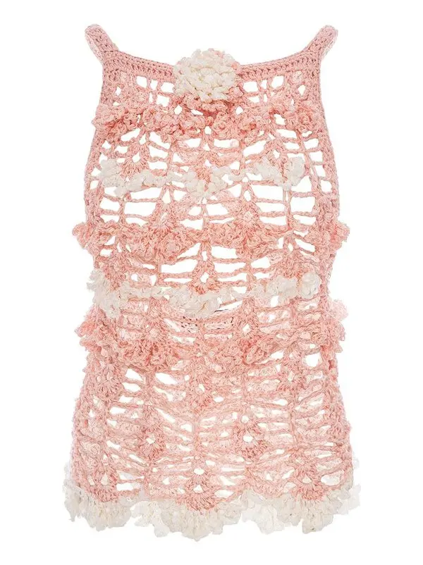 ANDREEVA Handmade Crochet Top - Pink
