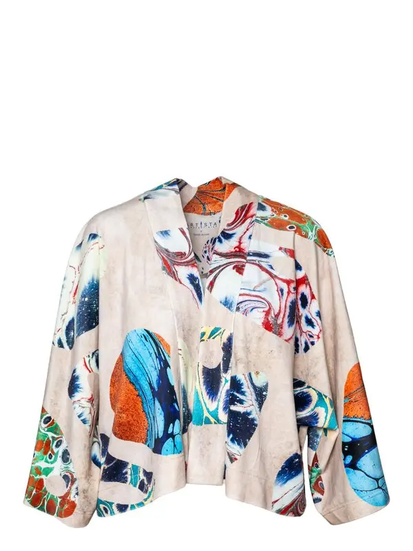 ARTISTA Clearwater Velvet Cardigan - Beige
