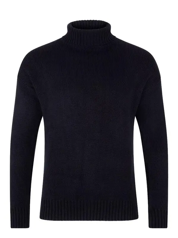 PAUL JAMES KNITWEAR Cotton Submariner Arthur Jumper - Black