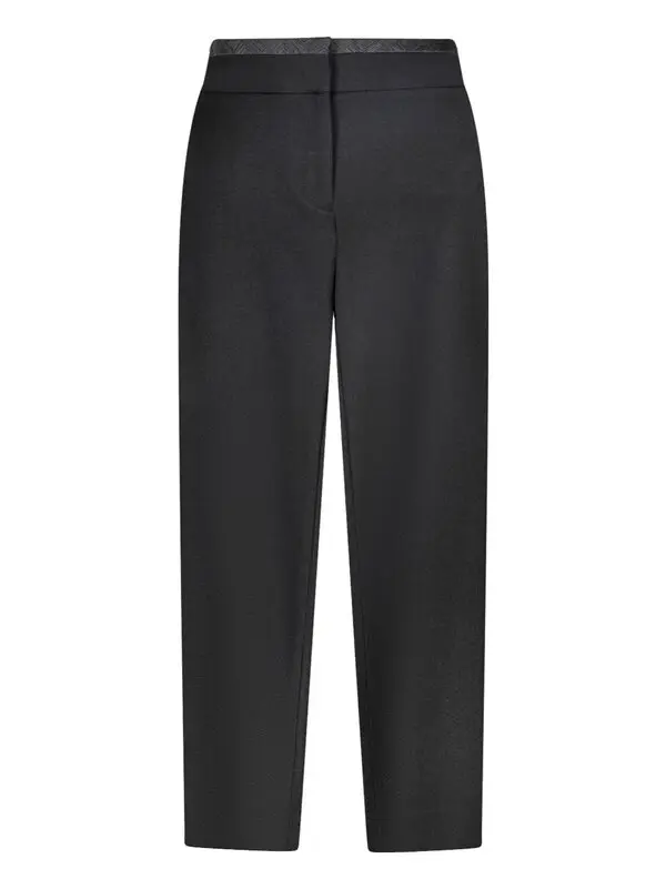 MADISON / SAVILE Stretch Tailored Tuxedo Ankle Pant - Black