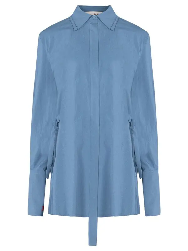 PCFG Free Heaven Pleated Shirt Dress - Blue