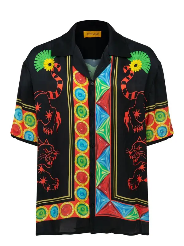 JE TE VEUX Baekho Shirt Multicolour - White