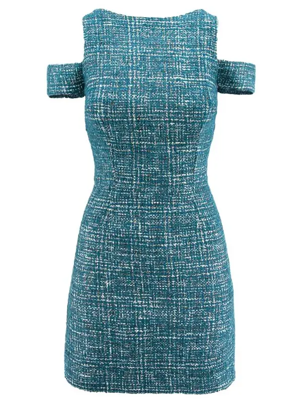 AVENUE N°29 Boucle Mini Dress - Blue