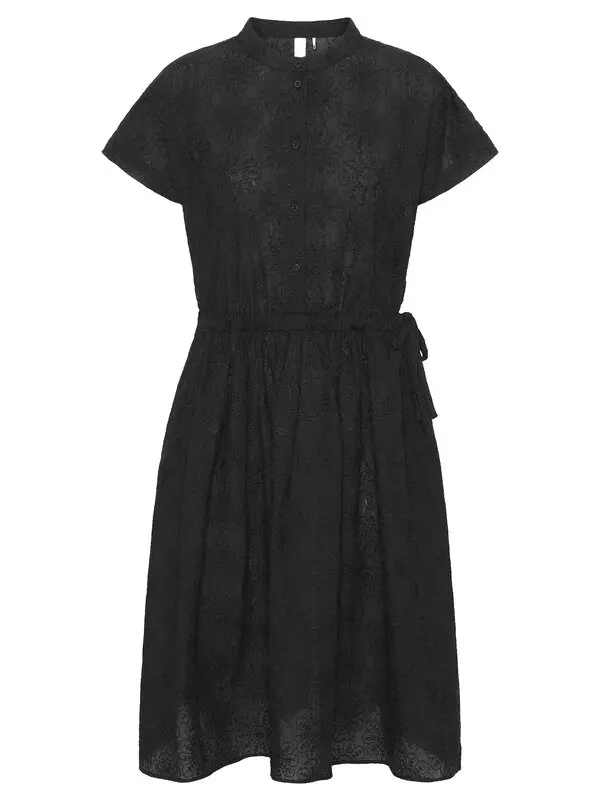 GROBUND Floral Embroidered Dress - Black