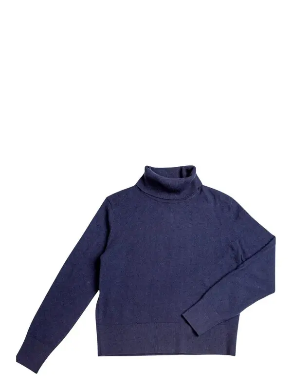 PORRIDGE KNITWEAR Cashmere Blend Poloneck Sweater - Blue