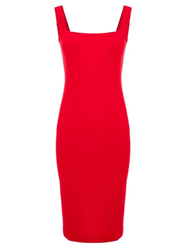 ROSERRY Kensington Zipped Jersey Midi Dress - Red