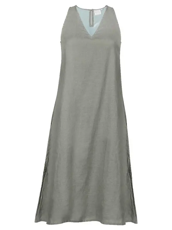 REISTOR Hemp A-line Midi Dress - Green