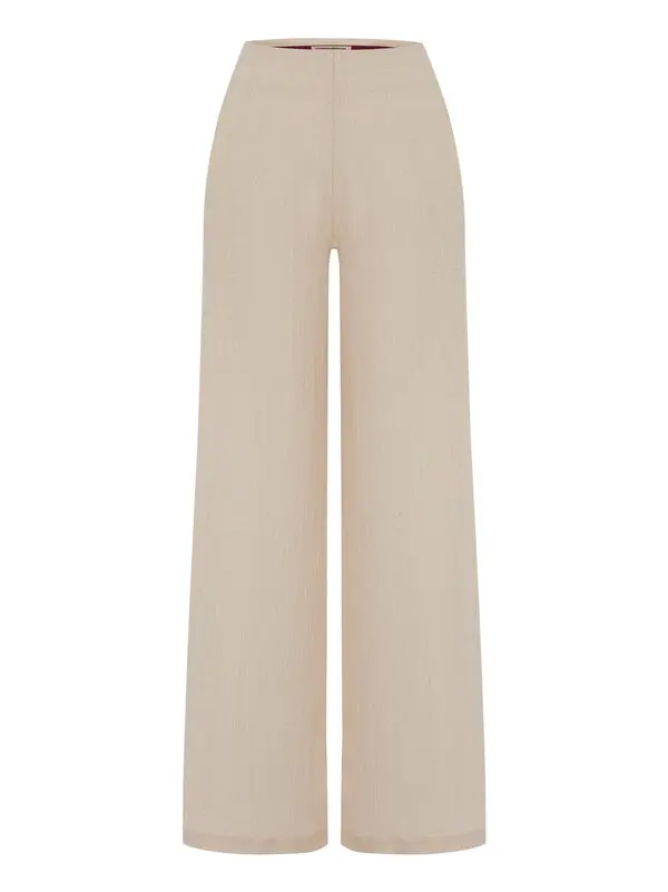 UNEXPECTEDONE Side Slit Trousers - Beige/red