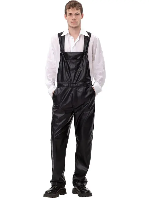 MAISON BOGOMIL Faux Leather Overall - Black
