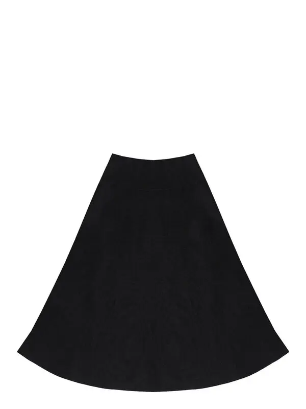 RAVE ON TREND Knit Circle Skirt - Black
