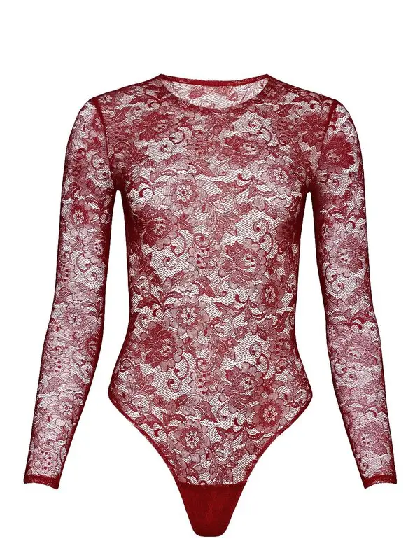 DARILY UNDERWEAR Lace Bodysuit - Red