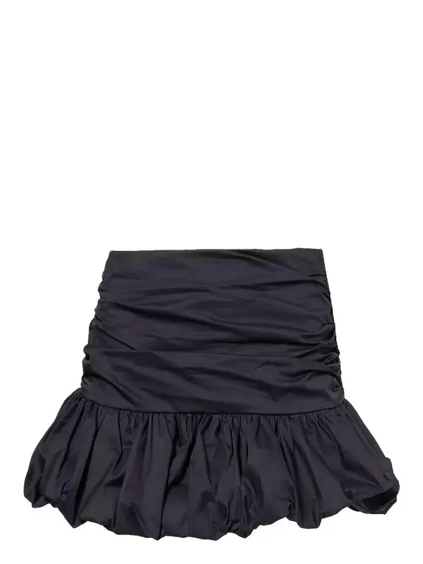 AMY LYNN Ruched Mini Skirt - Black