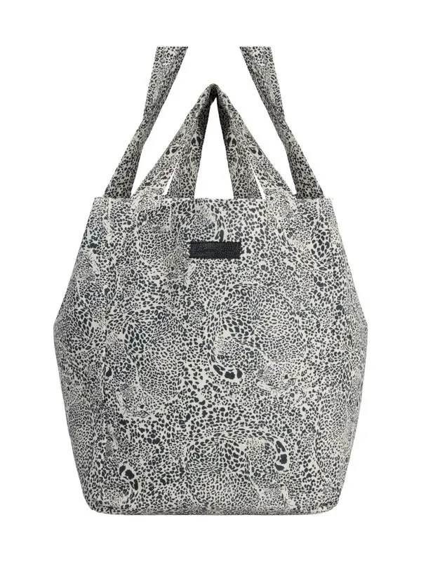 LILY AND LIONEL Leopard Print Oversized Tote Bag - Black