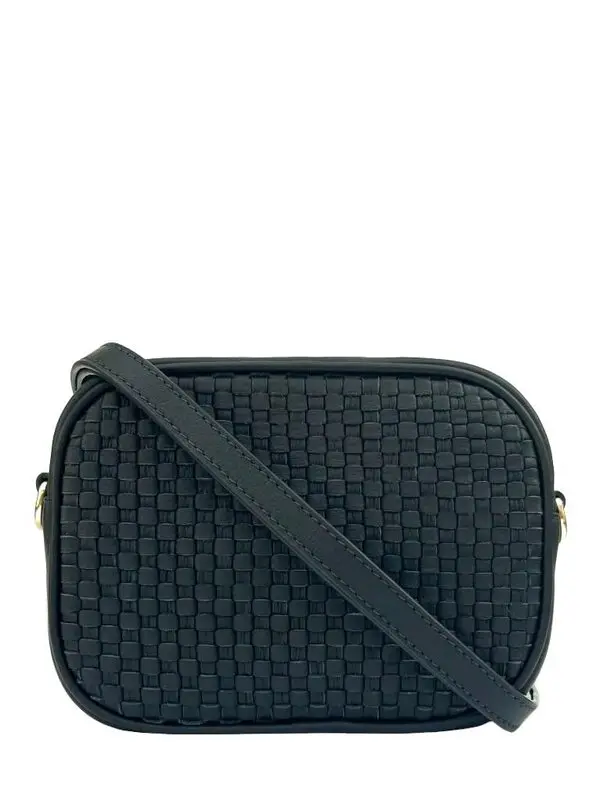 APATCHY LONDON Penelope Woven Leather Camera Bag - Black