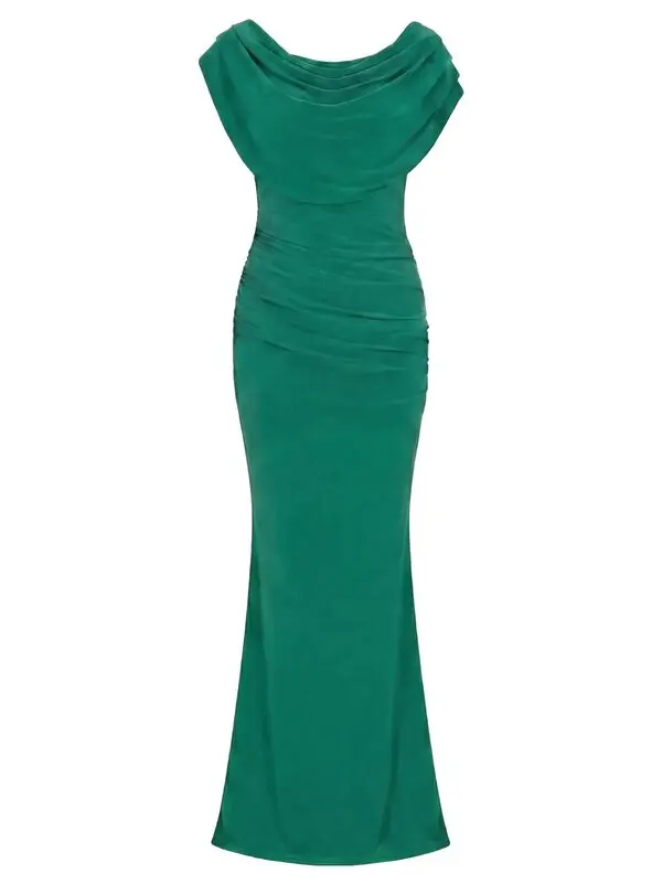 ATOM LABEL Platinum Jersey Gown - Green